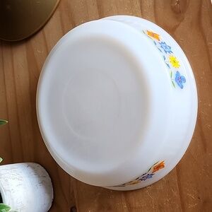 Kitchen | Phoenix Opalware Floral Milk Glass Pie Dish | Poshmark